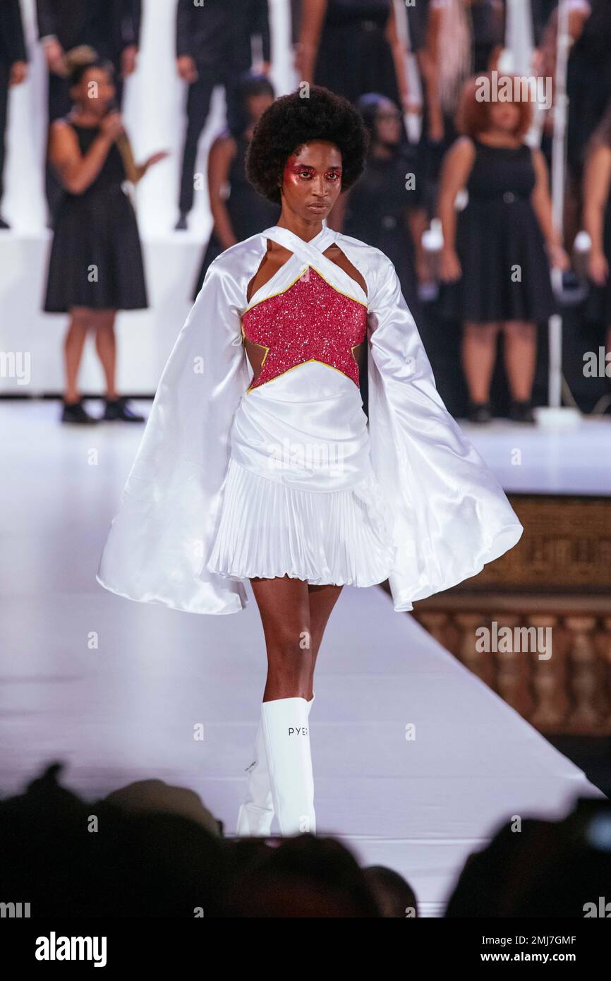 The Pyer Moss collection is modeled during Fashion Week, Sunday, Sept ...