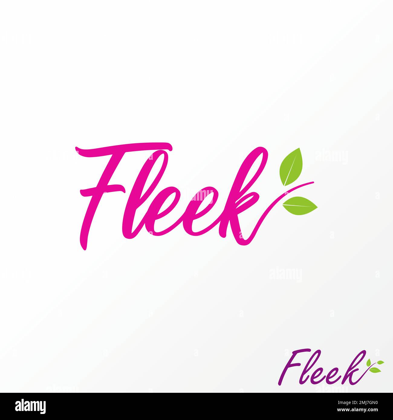 Simple and unique letter or word FLEEK handwritten font with love image ...