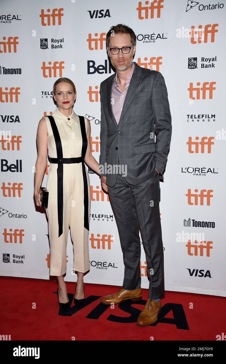 Actor Stephen Merchant, right, and girlfriend Mircea Monroe attend the ...