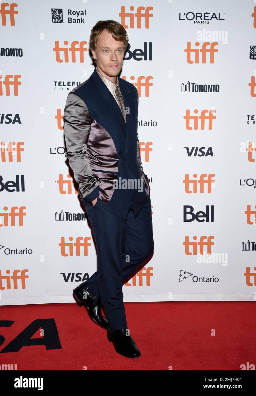 Alfie Allen attends the premiere for "Jojo Rabbit" on day four of the ...