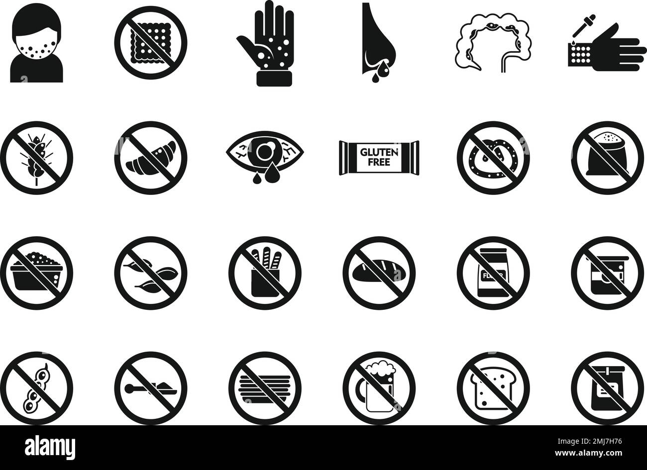 Gluten intolerance icons set simple vector. Free gluten. Non gmo Stock ... Gluten intolerance icons set simple vector. Free gluten. Non gmo Stock ...