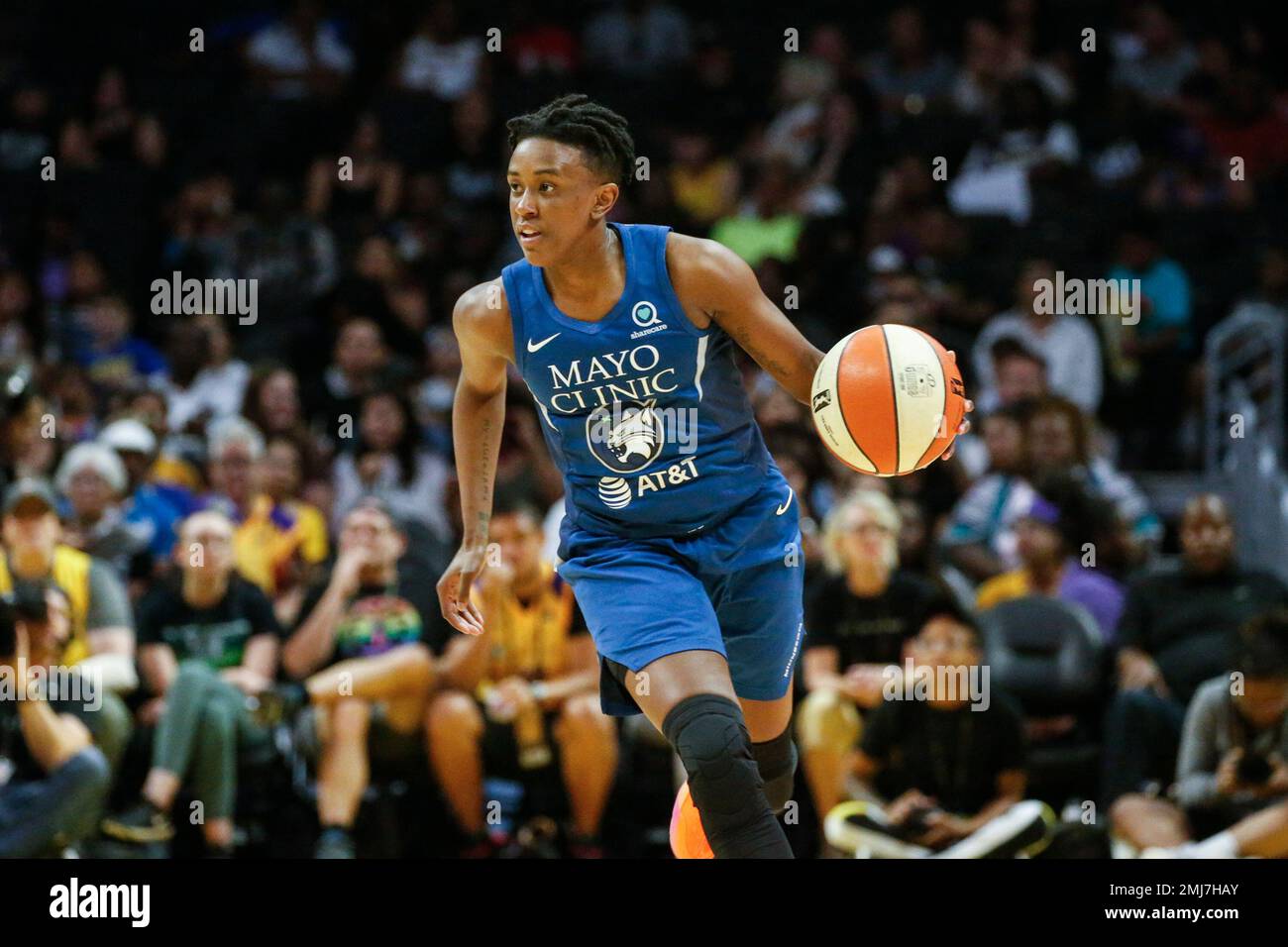 Minnesota Lynx's Danielle Robinson (3) dribbles during a WNBA ...