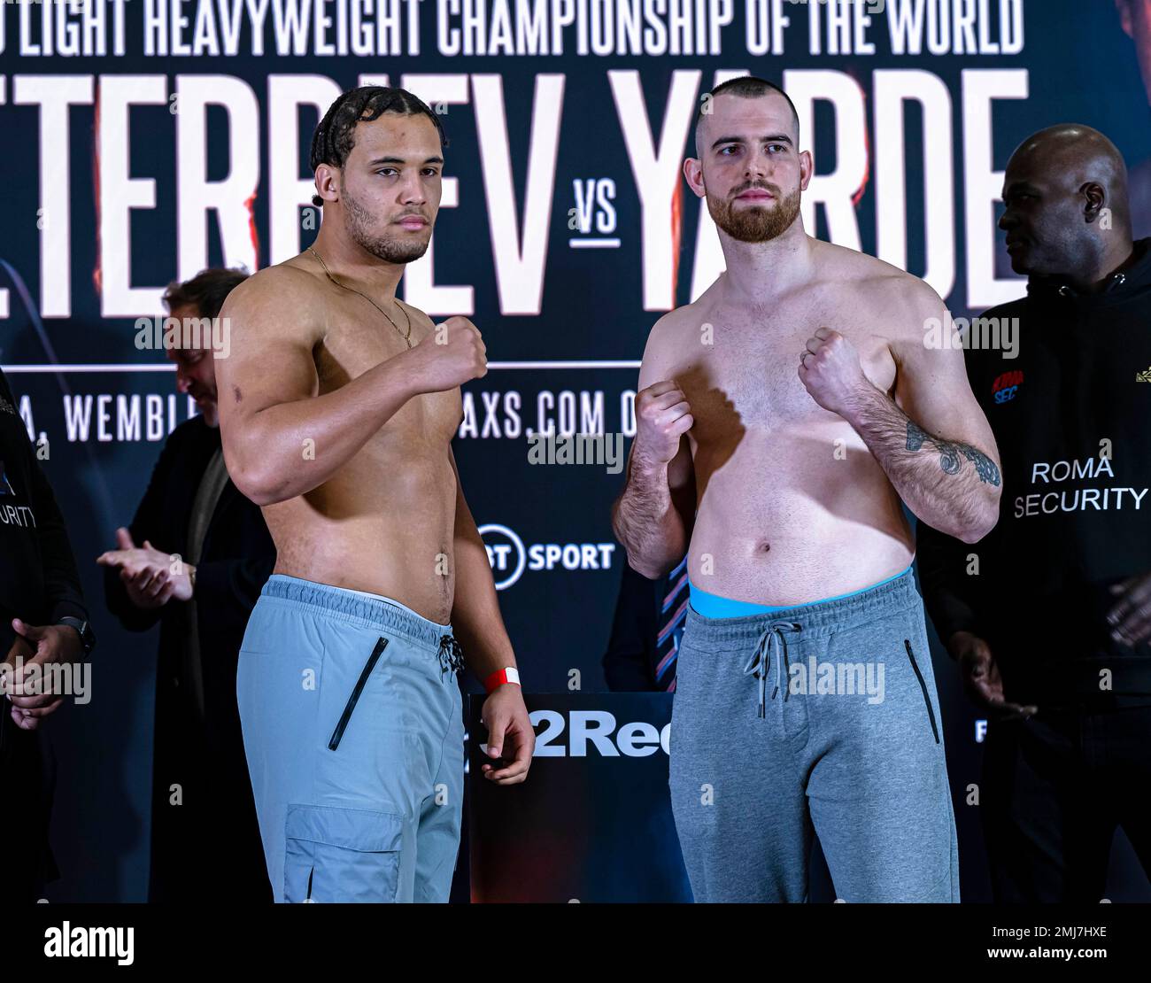 LONDON, UNITED KINGDOM. 27th Jan, 2023. Moses Itauma (left) and Marcel ...