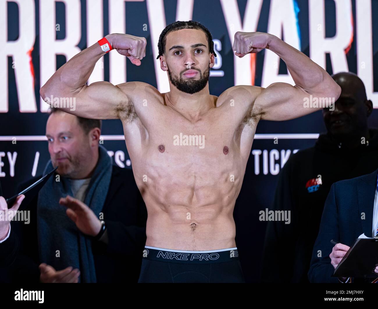 LONDON, UNITED KINGDOM. 27th Jan, 2023. Karol Itauma during Beterbiev ...
