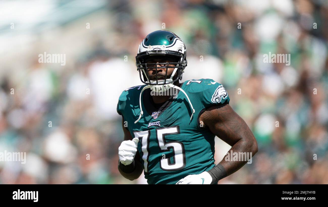 Philadelphia Eagles defensive end Vinny Curry in action while facing ...