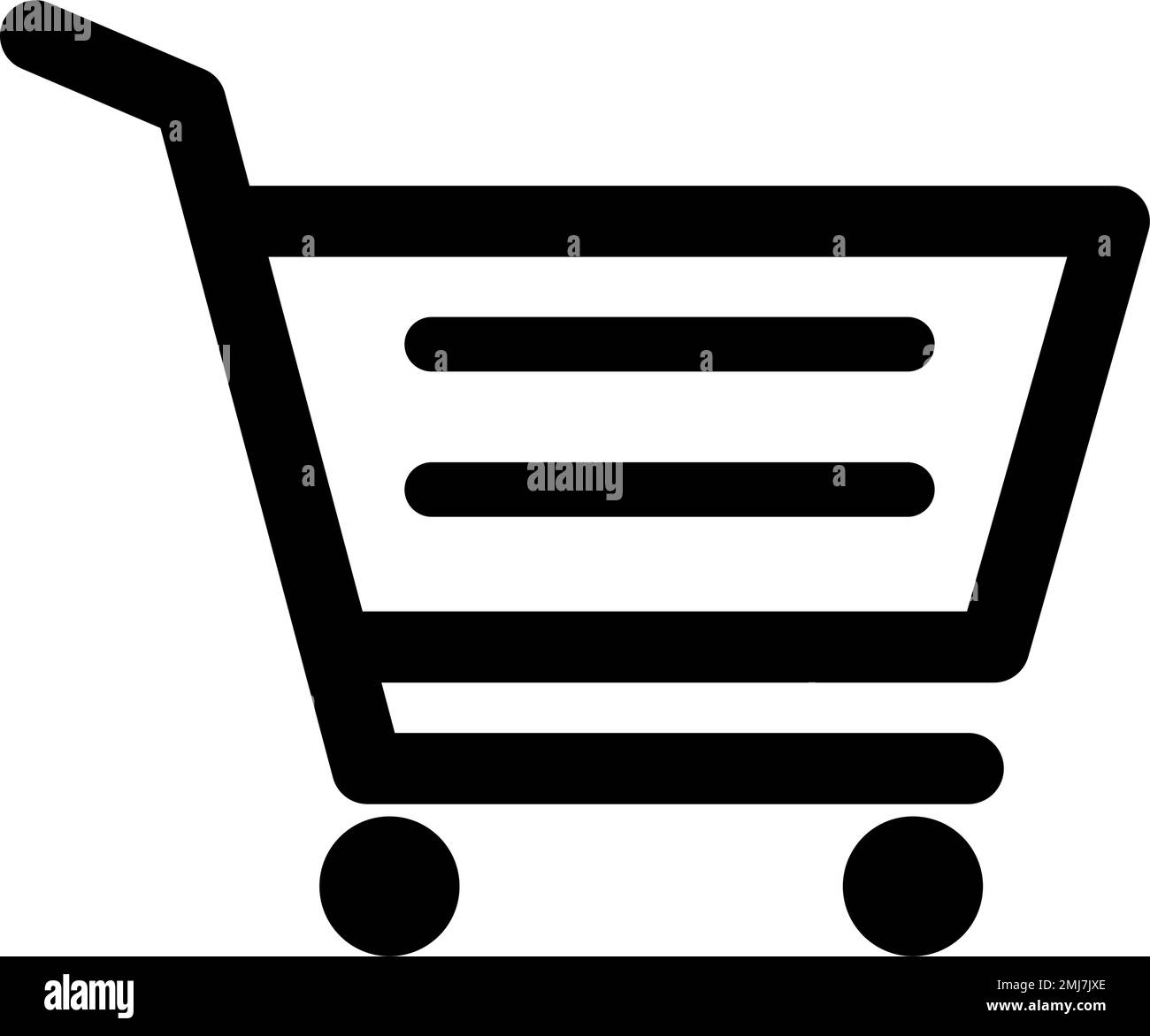 Flat shopping cart icon. Purchase products. Editable vector Stock ...