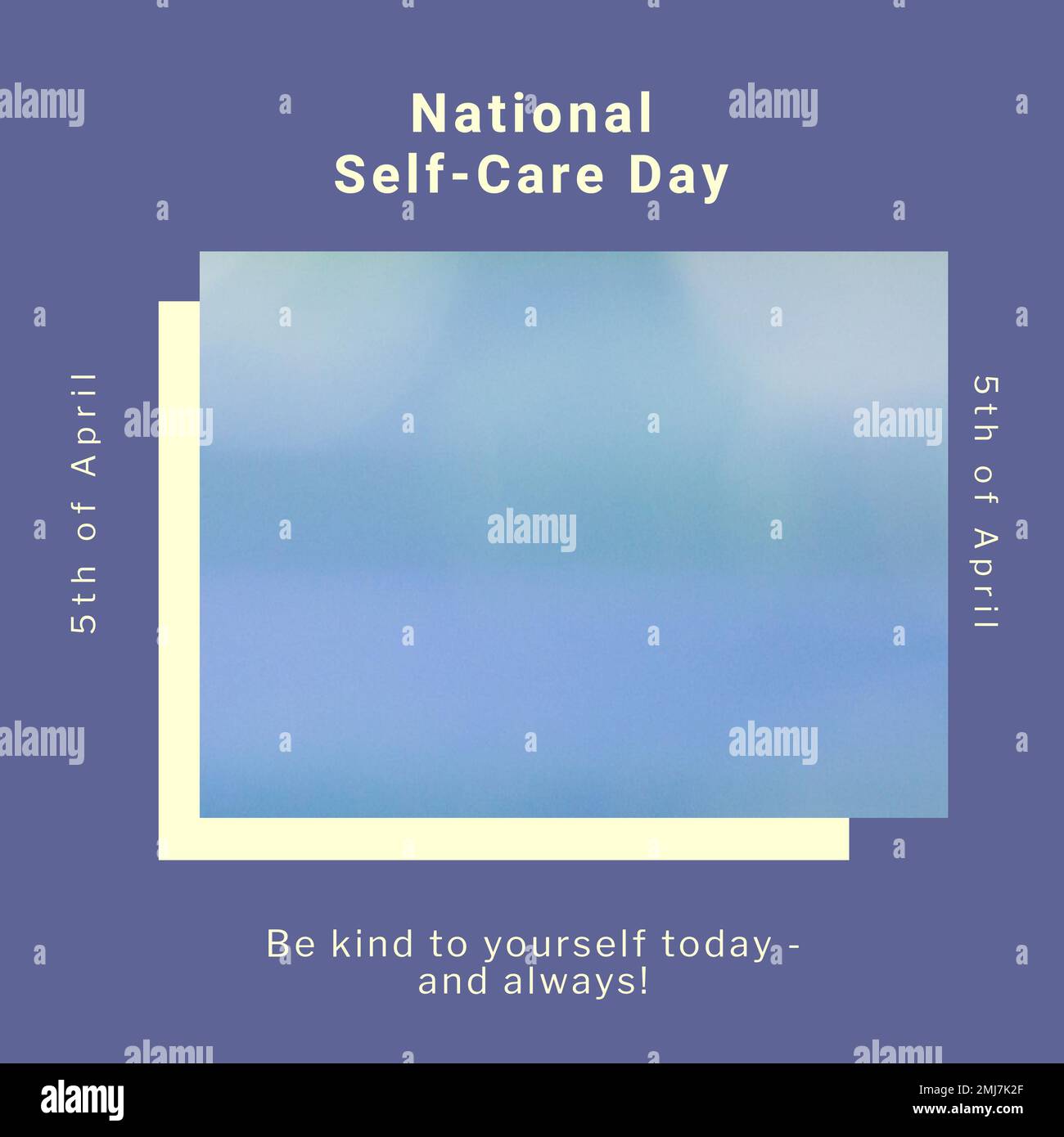 Composition of national self-care day text and copy space over purple ...