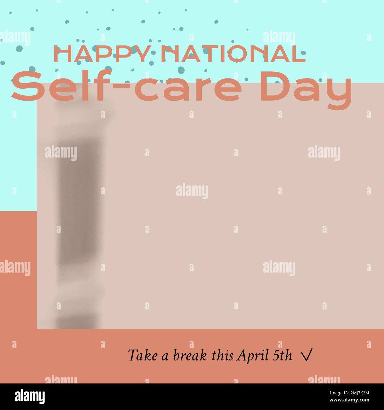 Composition of national self-care day text and copy space over pattern ...