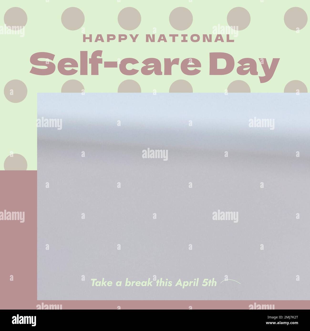 Composition of national self-care day text and copy space over pattern ...
