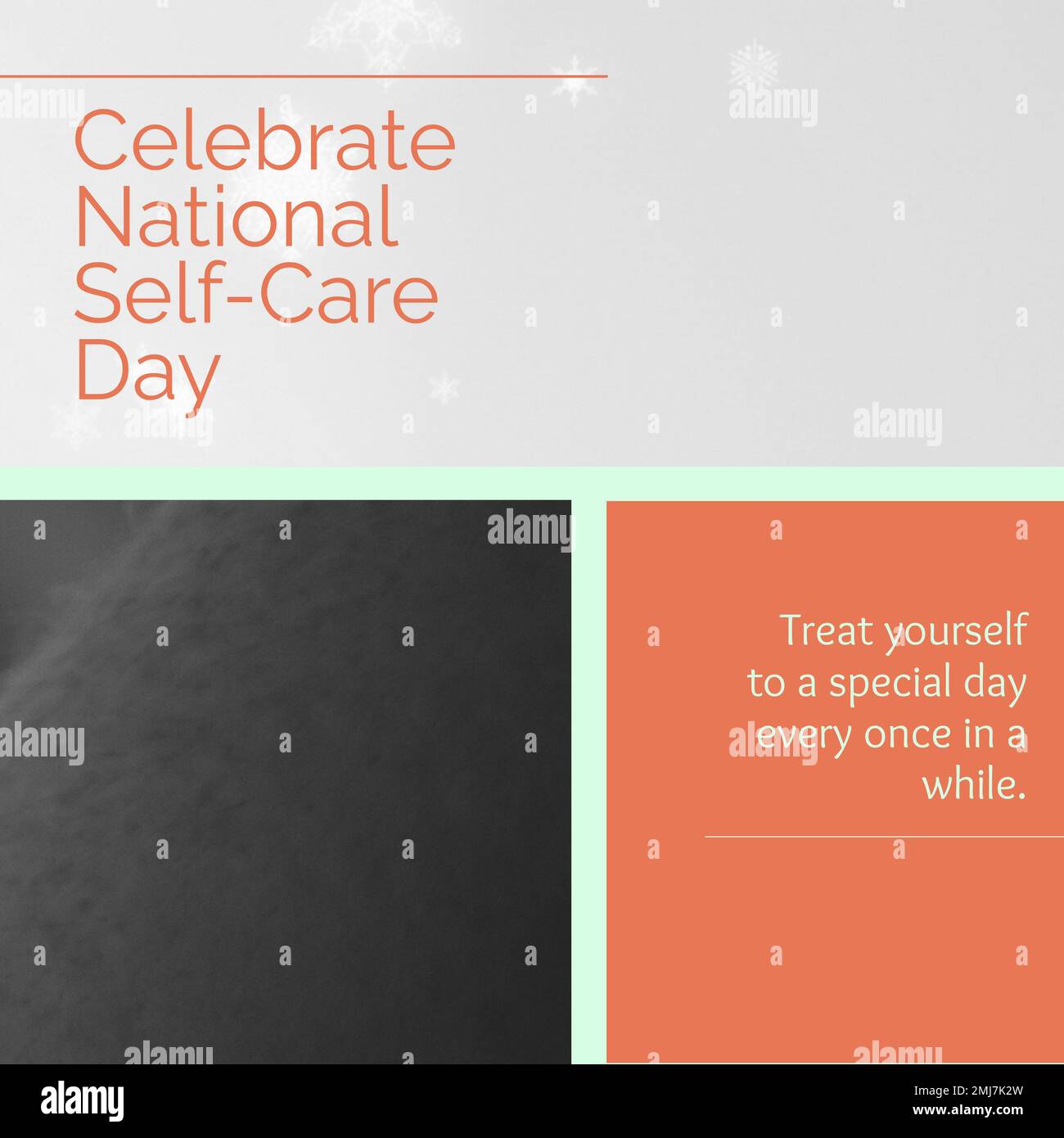 Composition of national self-care day text and copy space over ...