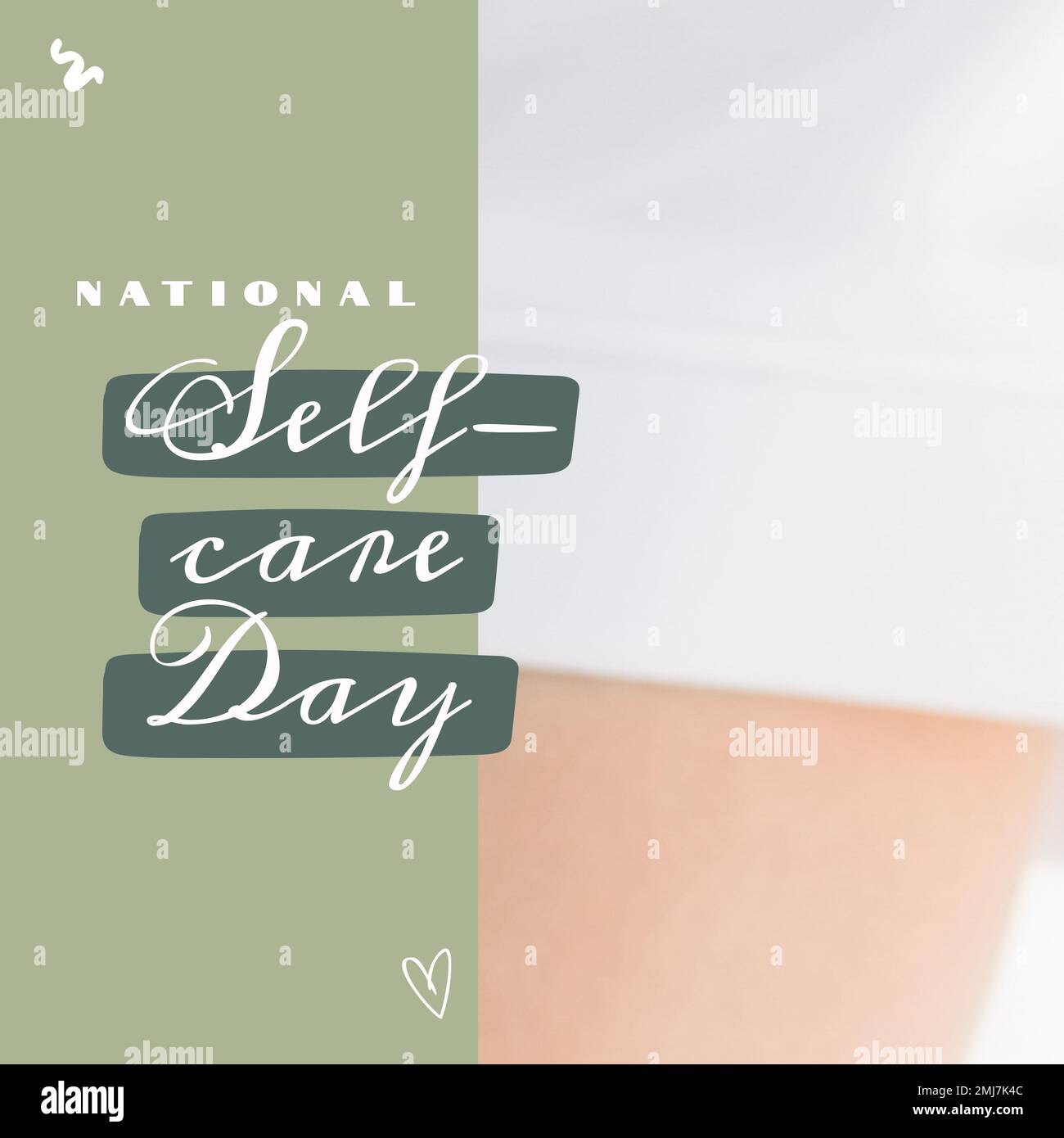Composition of national self-care day text and copy space over ...