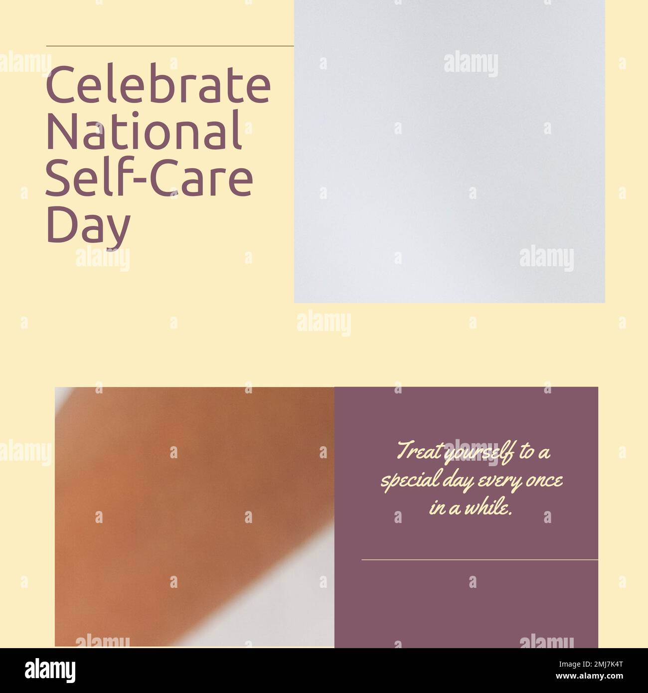 Composition of national self-care day text and copy space over ...