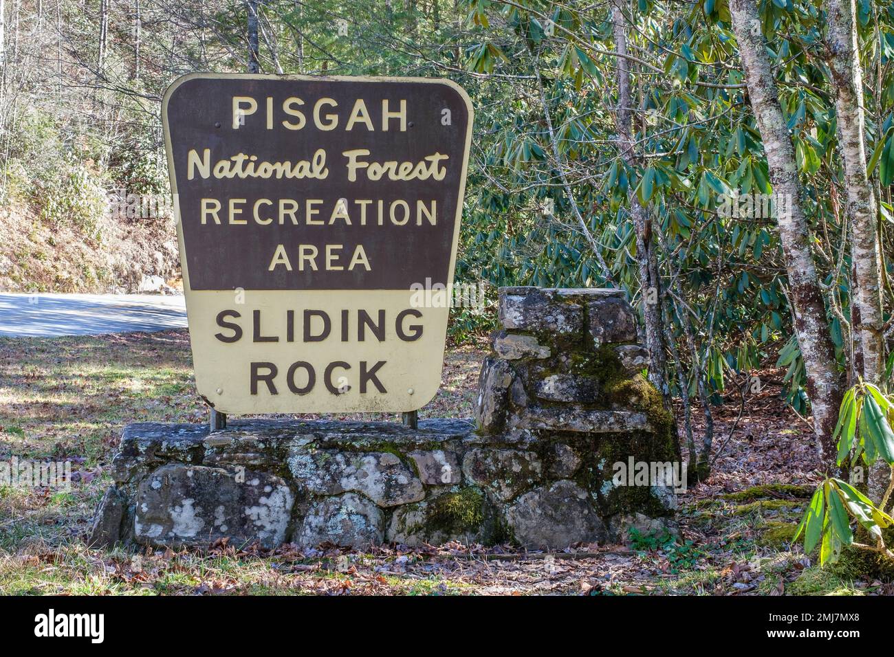 Pisgah National Forest Sliding Rock Recreation Area Sign in North ...