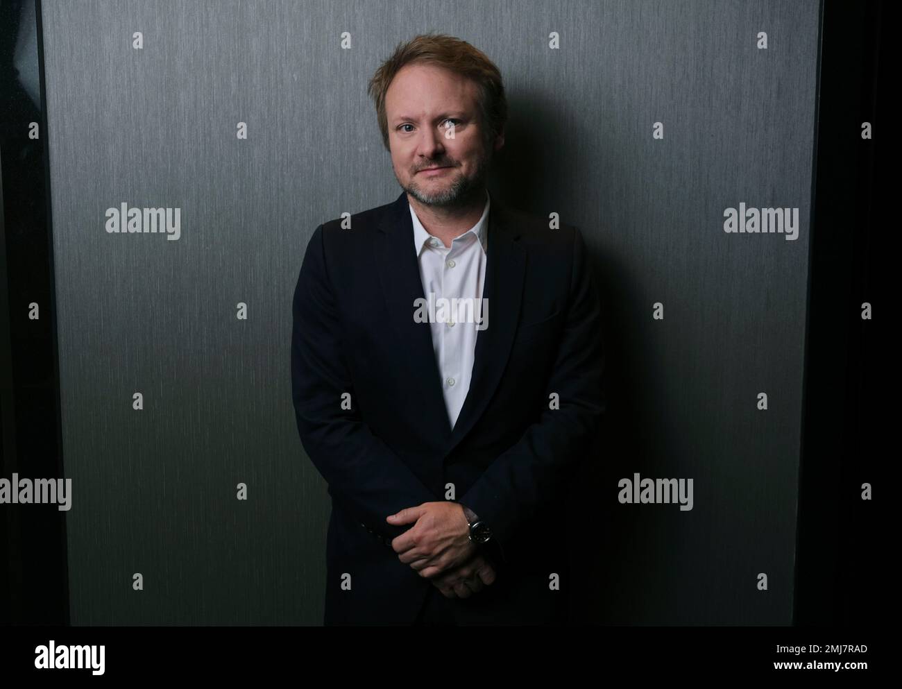 Rian Johnson, writer/director of the film "Knives Out," poses for a ...
