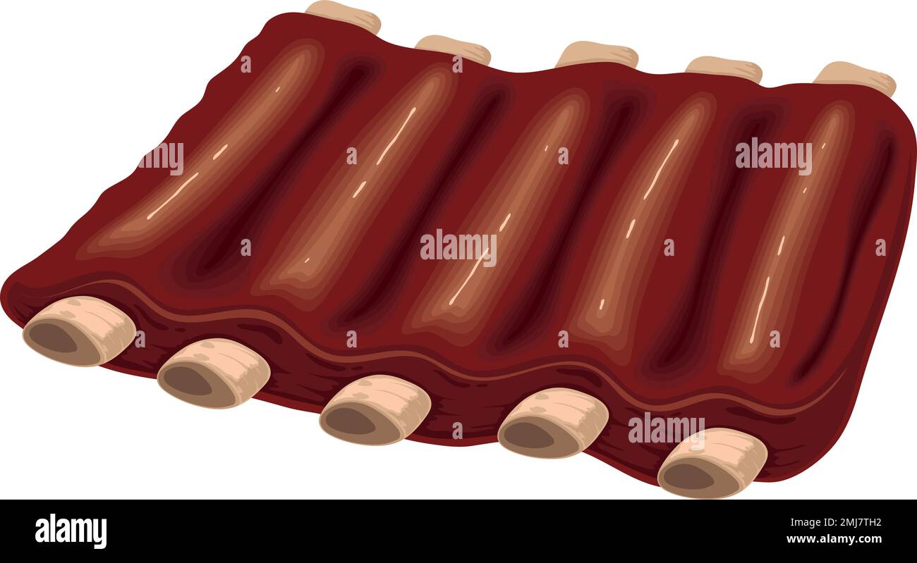 ribs butchery meat food icon Stock Vector Image & Art - Alamy