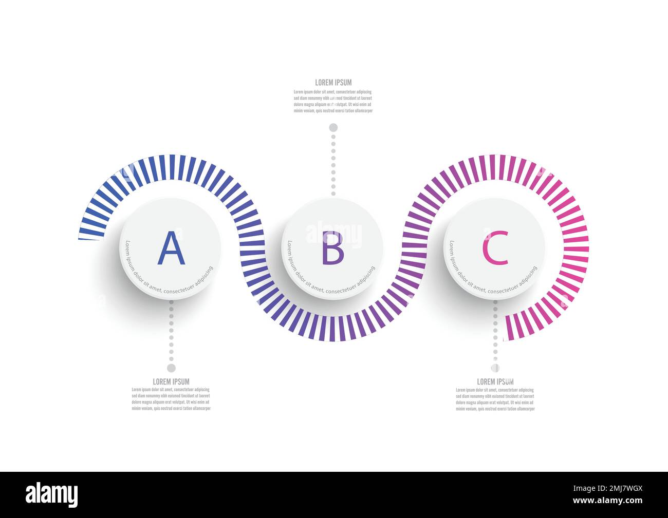Abstract elements of graph infographic template with label, integrated ...