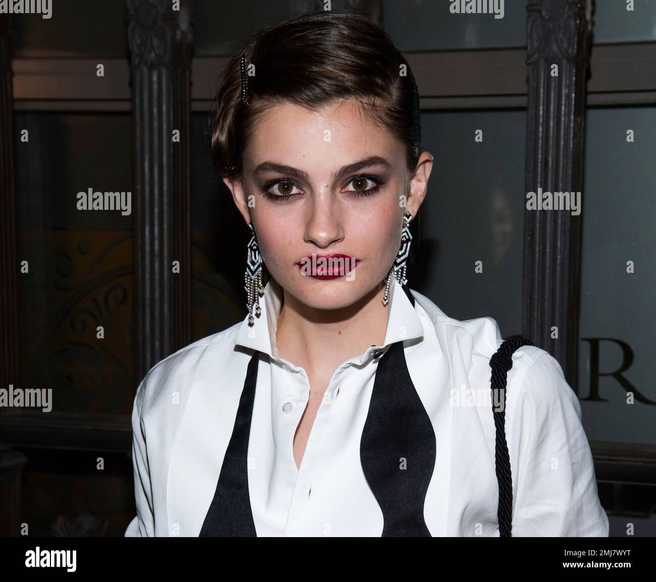 Diana Silvers arrives to the Ralph Lauren show during Fashion Week on ...
