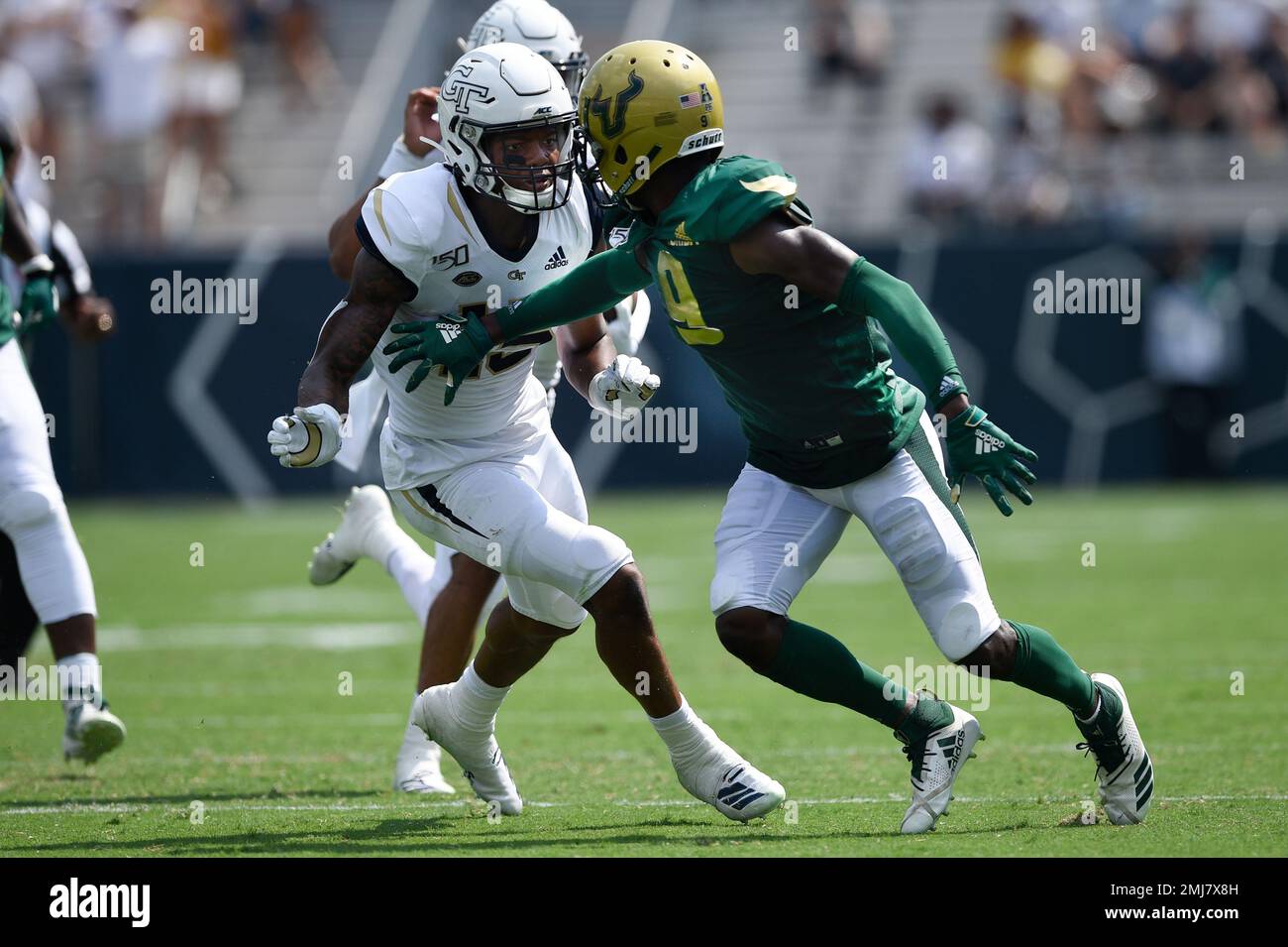 Georgia Tech wide receiver Malachi Carter (15) works against South ...