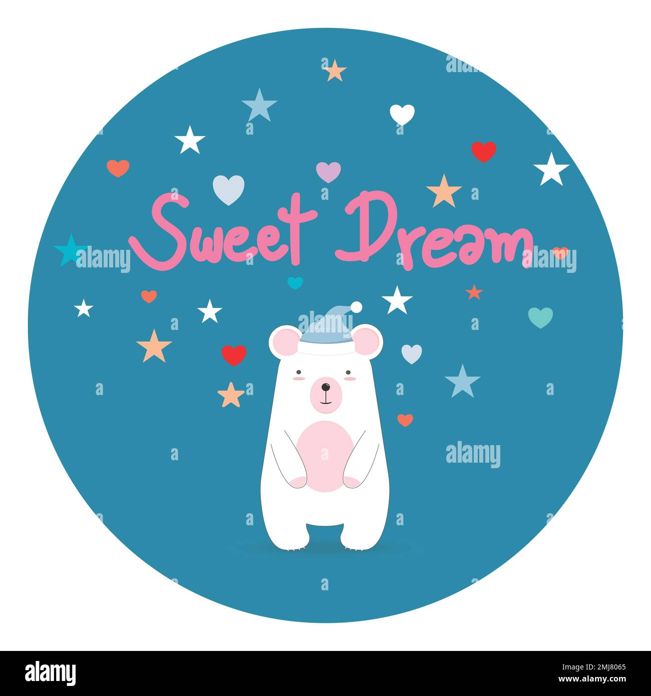Sleeping little beer. Sweet dreams. illustrator vector Stock Vector ...