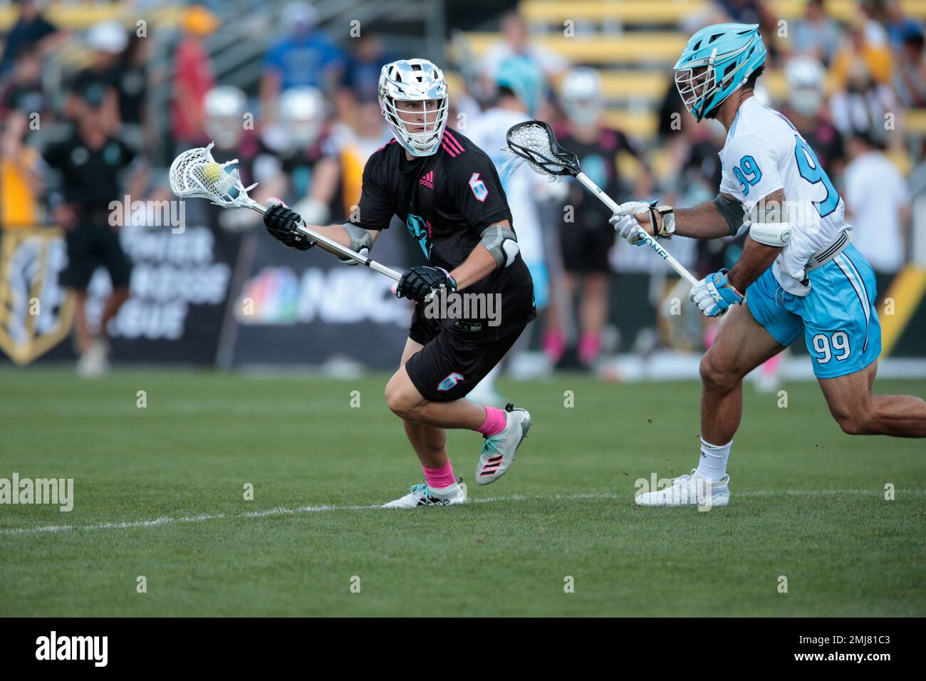 Chromes Will Haus (6) battles with Atlas Paul Rabil (99) during a ...