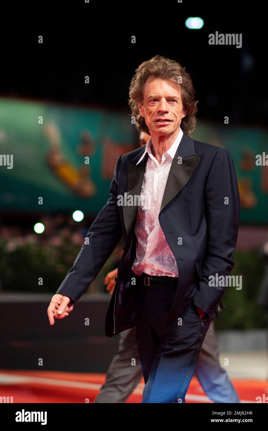 Actor Mick Jagger poses for photographers upon arrival at the premiere ...