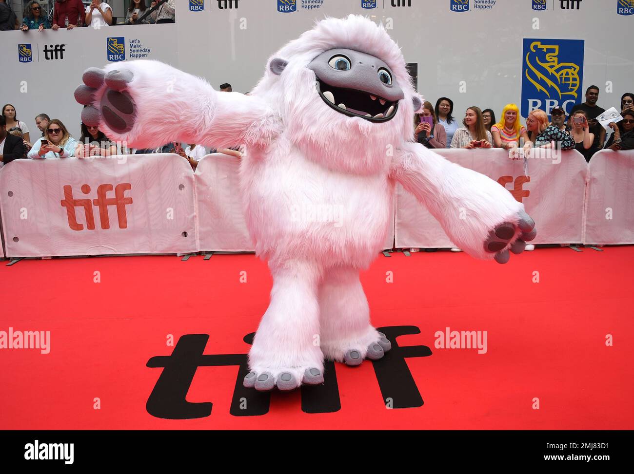 The character Everest from the film "Abominable" appears on the red ...