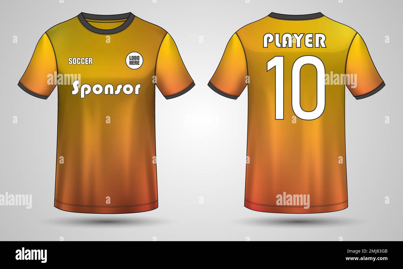 T-shirt sport Jersey design Vector illustration template Front And back ...
