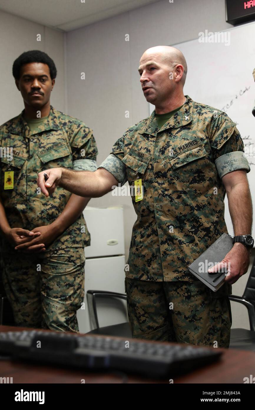 U.S. Marine Corps Col. Christopher Haar, commanding officer of Combat ...