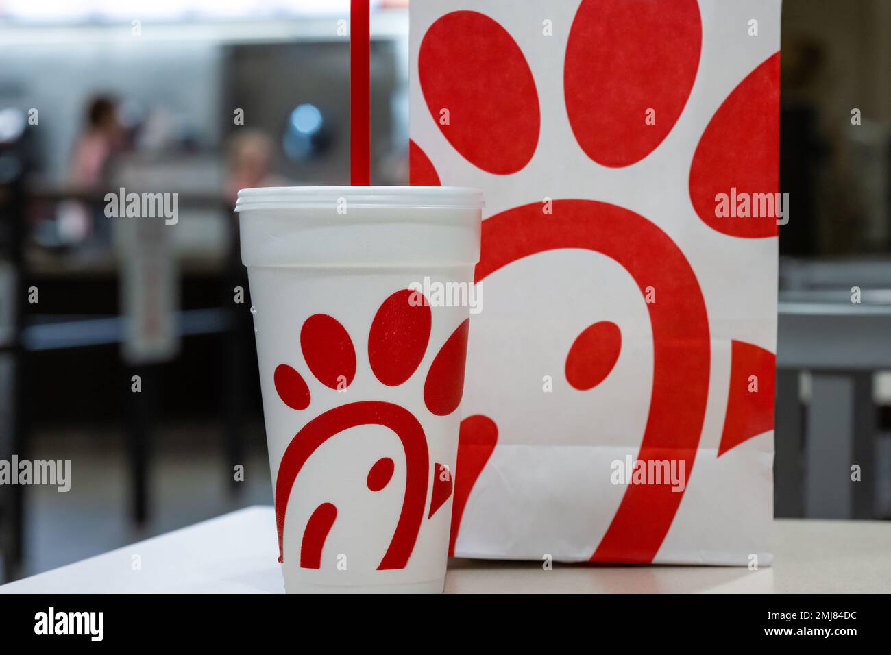 Chick fil a takeout bag hi-res stock photography and images - Alamy