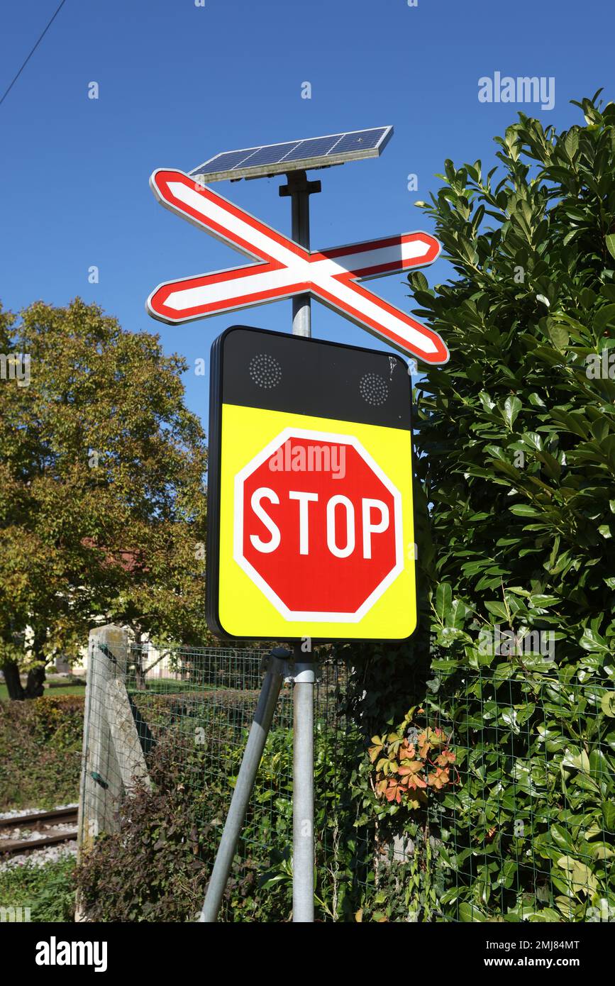 Solar Powered Railroad Crossing Signals EU Standard Solar Power