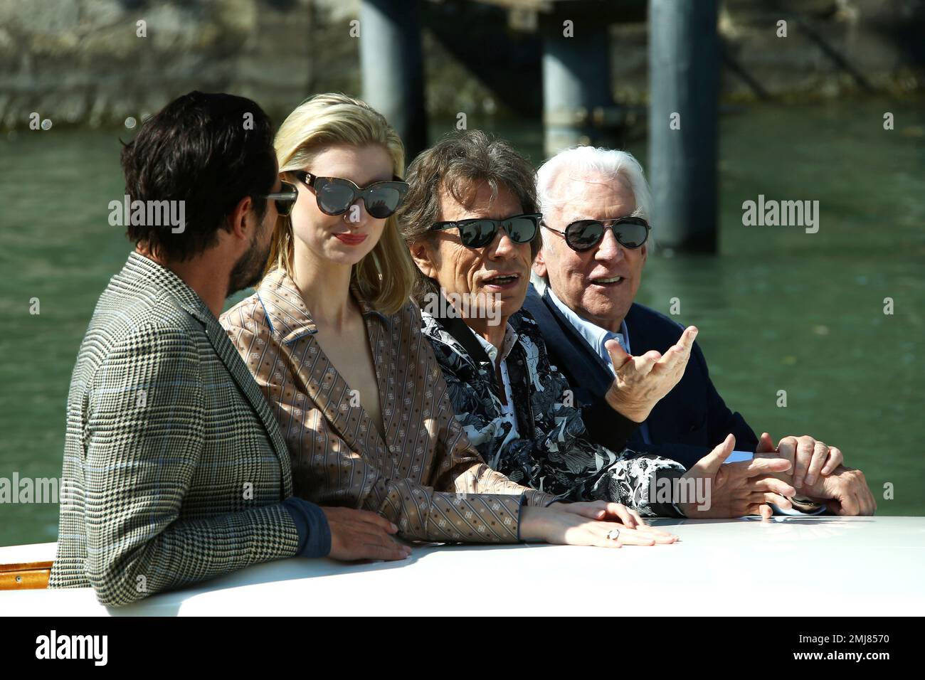 Actors Claes Bang, from left, Elizabeth Debicki, Mick Jagger or Donald ...