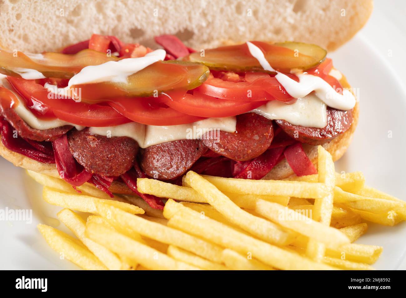 Kumru is a Turkish sandwich on a bun, typically with cheese, tomato ...