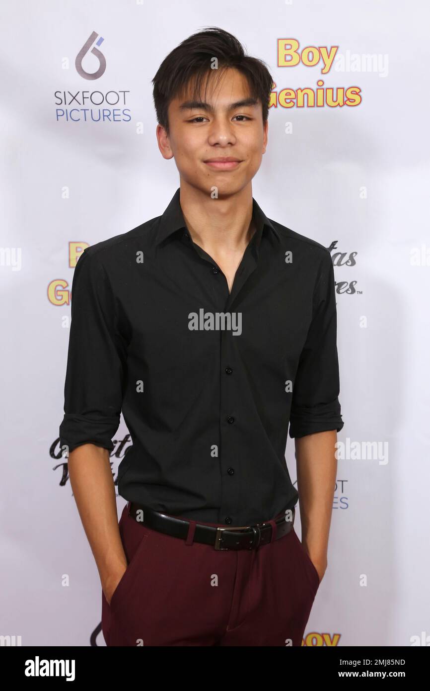 Nigel Suarez attends the LA Premiere of "Boy Genius" at the Arena ...