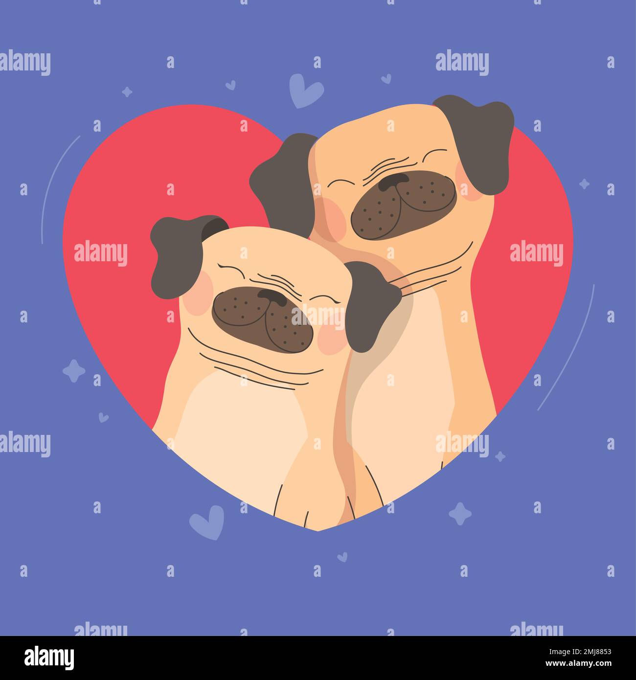 cute dogs lovers couple characters Stock Vector Image & Art - Alamy