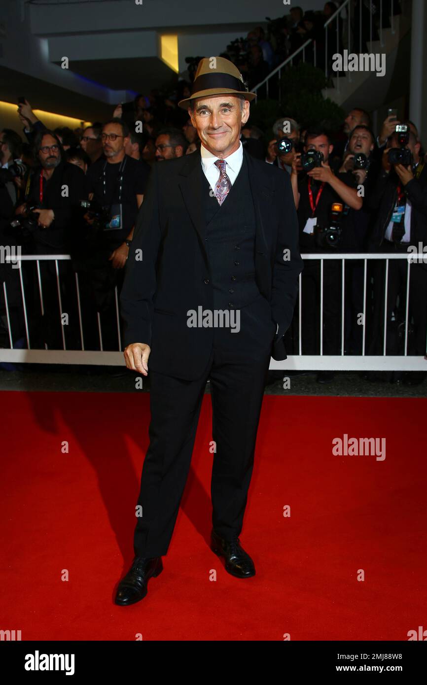 Actor Mark Rylance poses for photographers upon arrival at the premiere ...