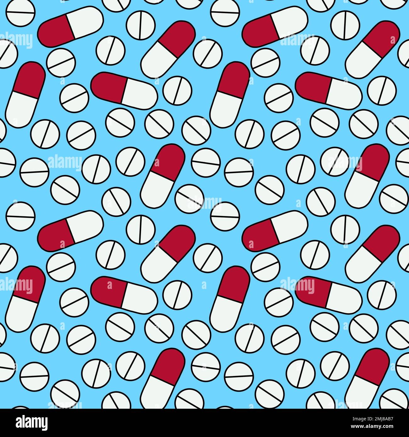 Cartoon medicine seamless pills pattern for wrapping paper and clothes ...