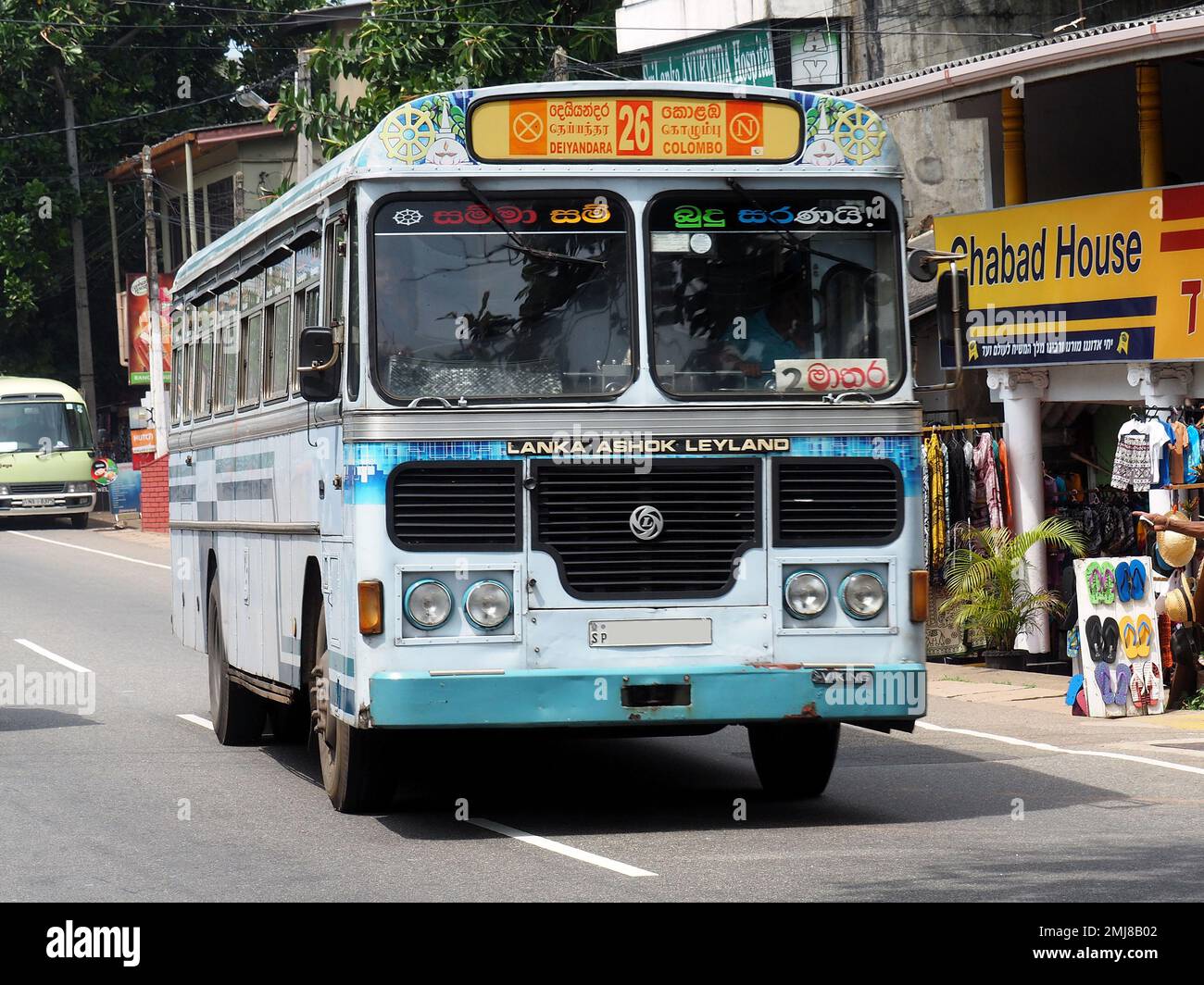 Lanka Ashok Leyland bus, Hikkaduwa, Southern Province, Srí Lanka, Asia ...