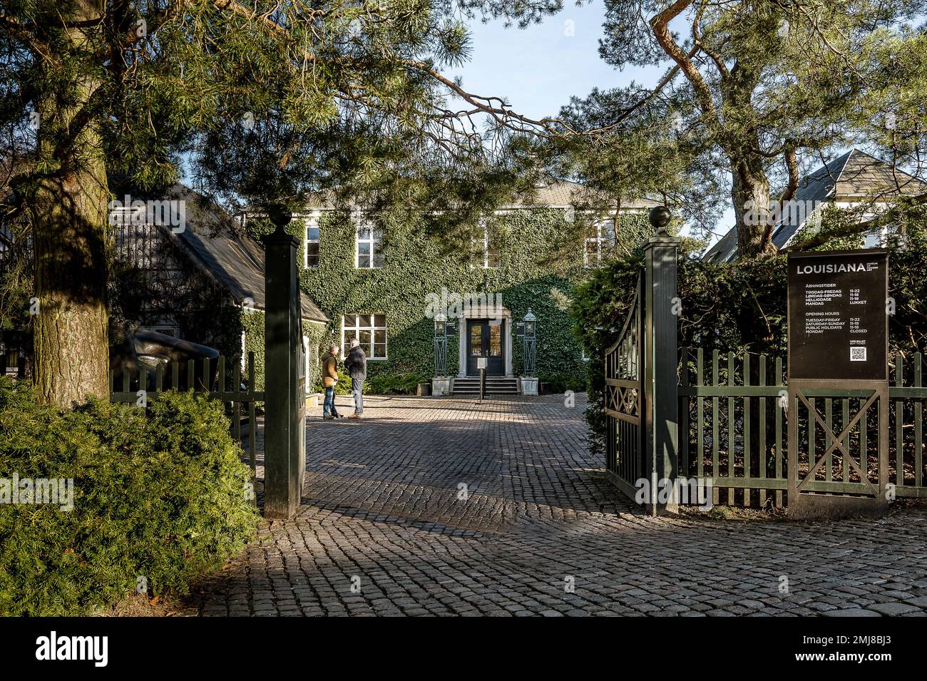 entrance to the louisiana museum of modern art, Humlebæk, Denmark ...