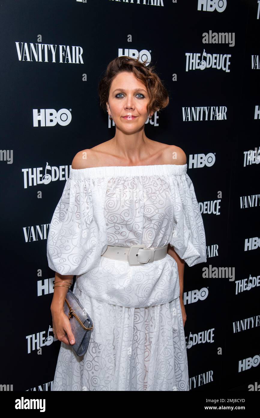 Maggie Gyllenhaal attends the premiere of HBO's "The Deuce" third and ...
