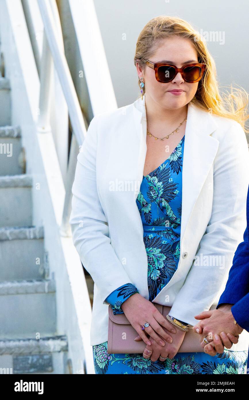 Princess Amalia, Princess of Orange during arrival on Bonaire ...