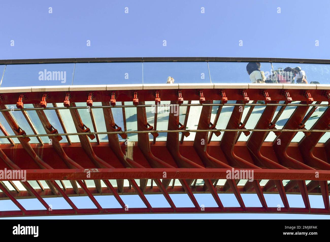 Detail from below of the Constitution Bridge, better known as the ...