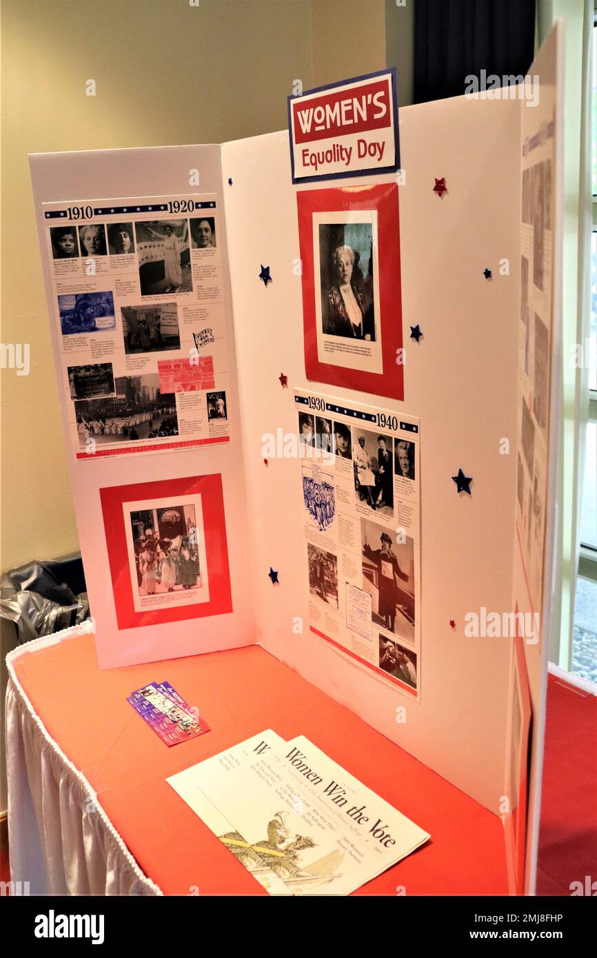A special display highlighting Women’s Equality Day is shown Aug. 25 ...