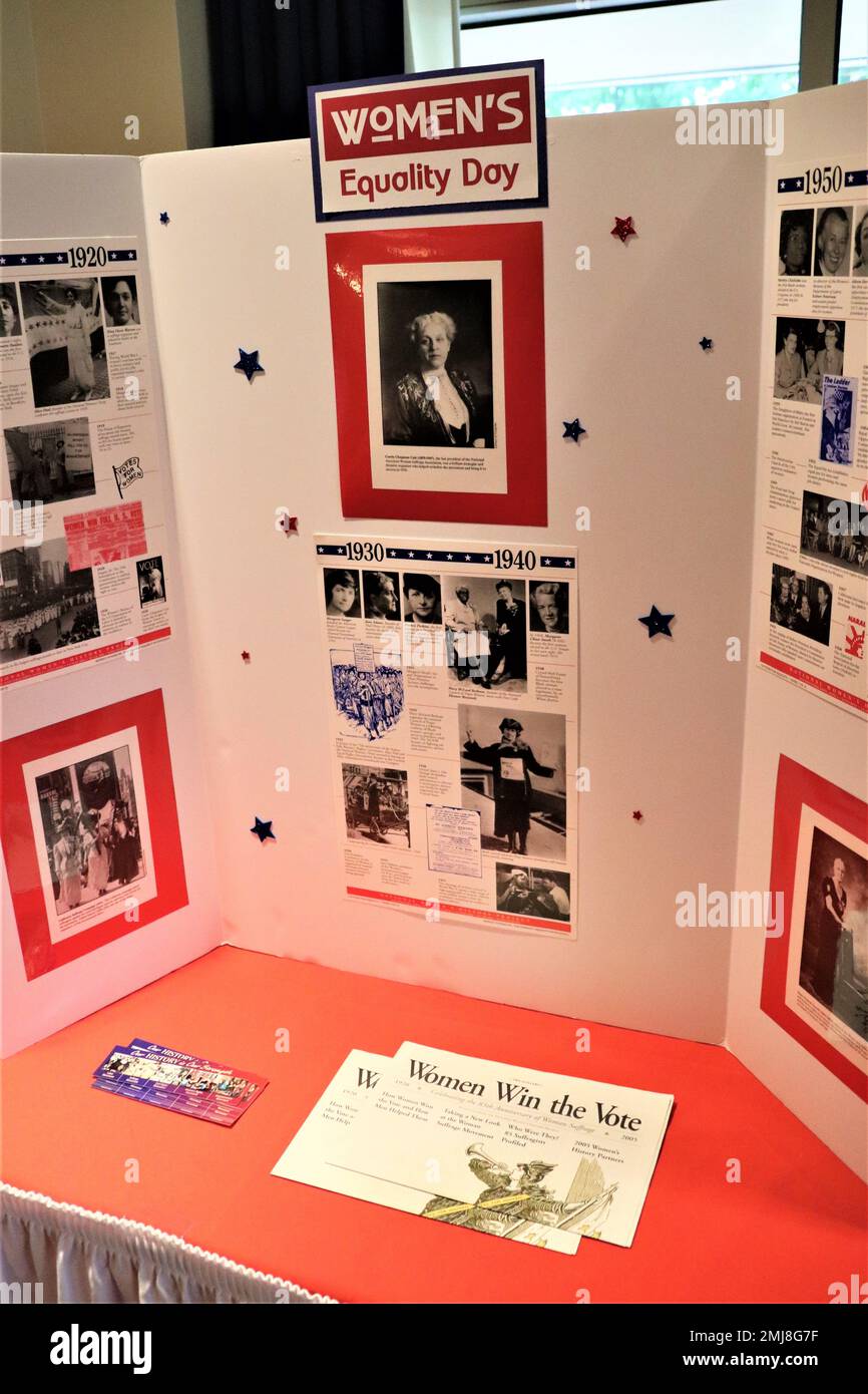 A special display highlighting Women’s Equality Day is shown Aug. 25 ...