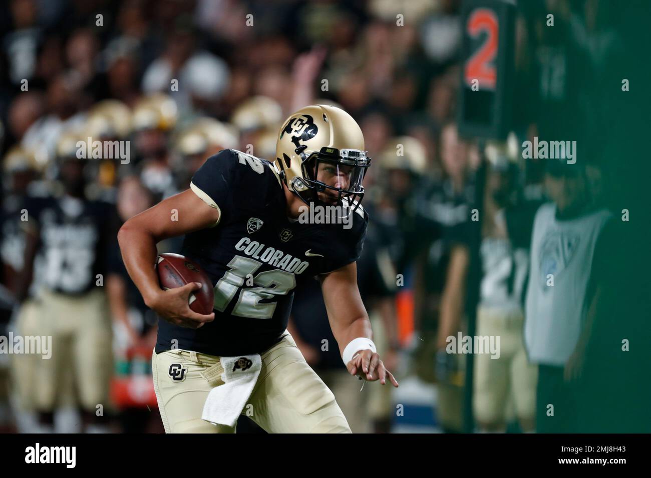 Colorado Buffaloes quarterback Steven Montez (12) in the third quarter ...