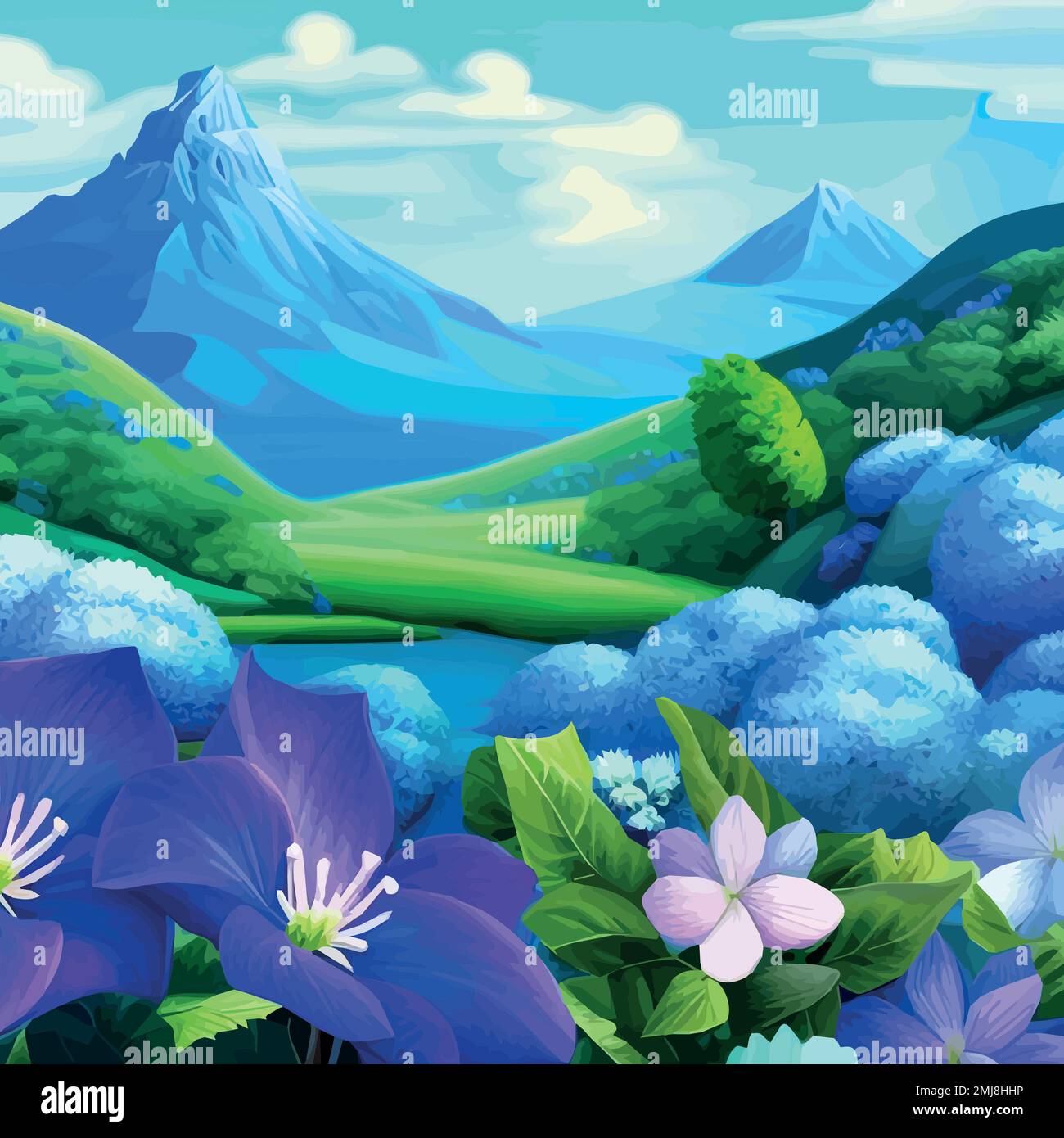 Alpine footpath Stock Vector Images - Alamy