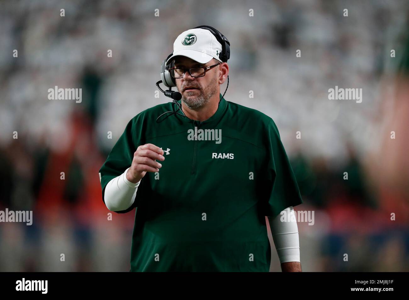 Colorado State Rams head coach Mike Bobo in the first quarter of an ...
