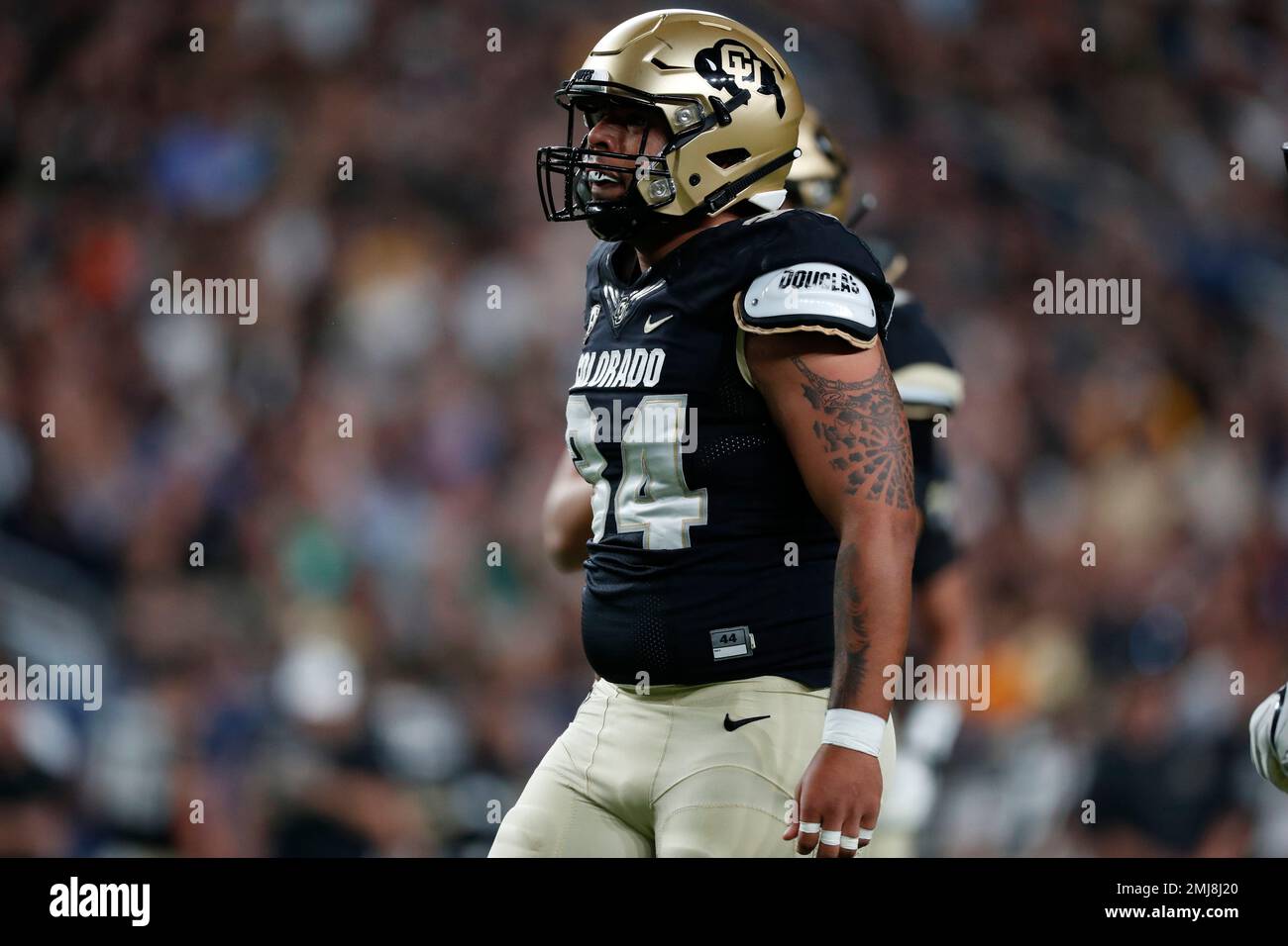 Colorado Buffaloes defensive end Mustafa Johnson (34) in the first ...