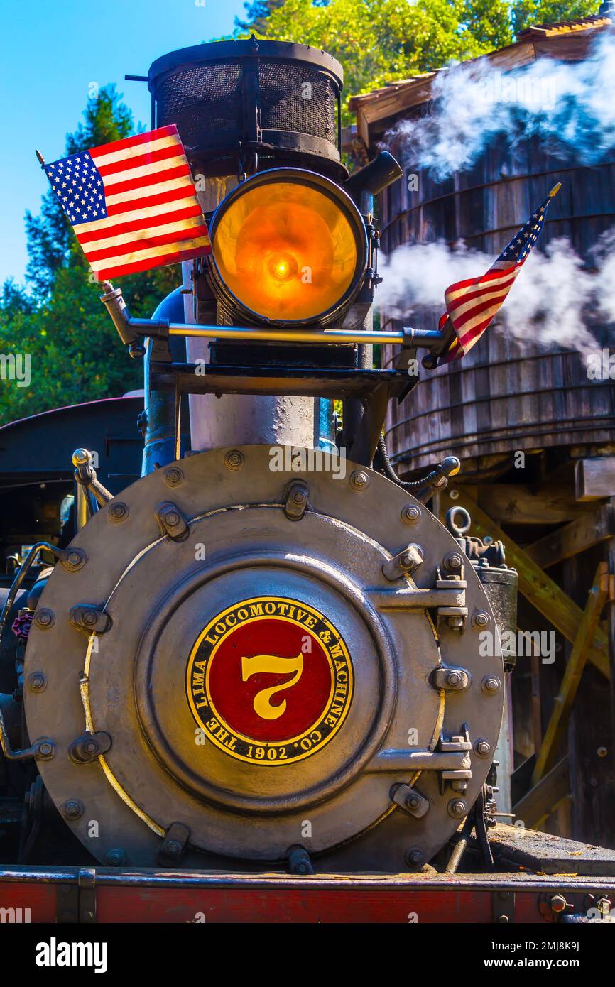 Steam Train Sonoma Roaring Camp California Stock Photo - Alamy