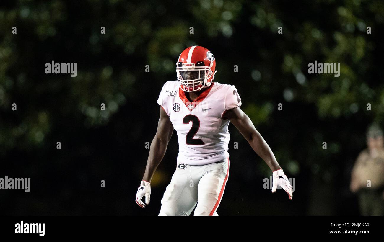 Georgia Bulldogs defensive back Richard LeCounte (2) moves in position ...