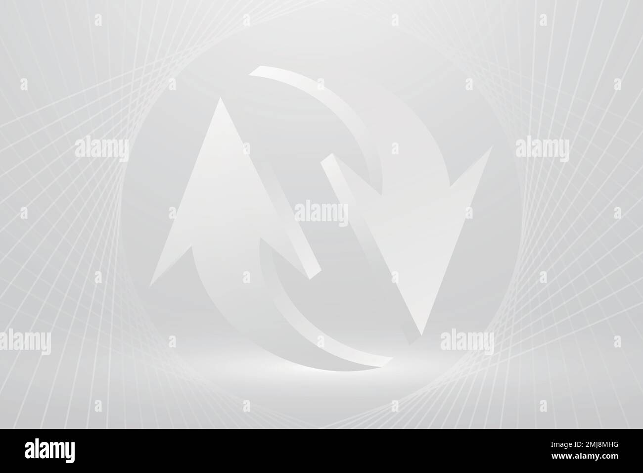 Abstract arrow background, white gradient business reverse symbol ...